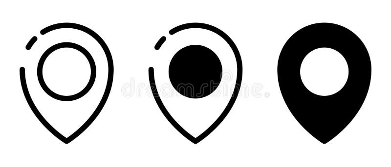 Location Pin Icon Variations with Different Styles Stock Vector ...