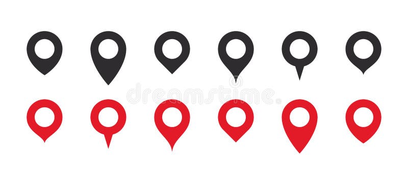 Location Pin Icons. Location Pointer. Location Mark Icons Stock Vector ...