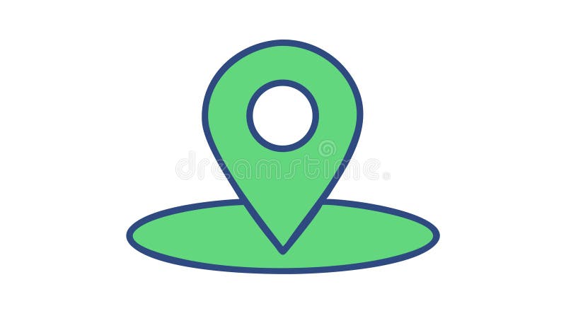 Location Pin on Landscape Flat Icon for Geography or Map, Vector Design ...