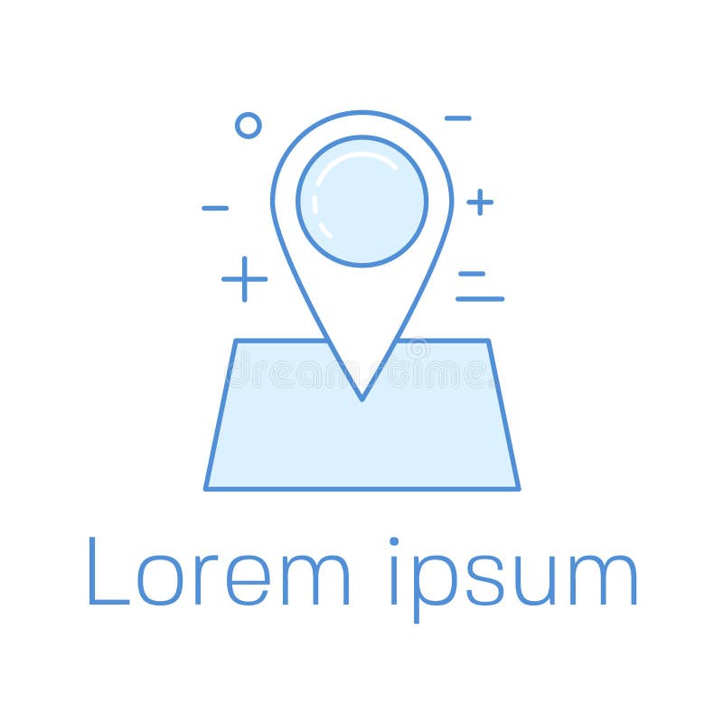 Location pin line stock vector. Illustration of landmark - 95563588