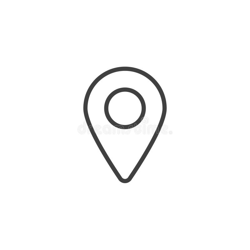 Location pin Line icon stock vector. Illustration of sign - 276969525