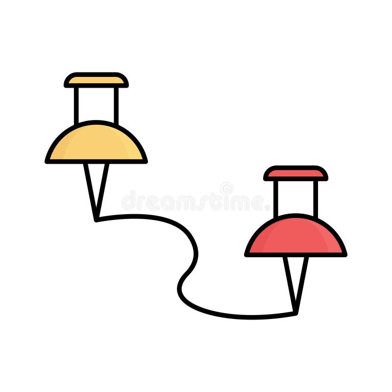 Location Pin Line Vector Icon Which Can Easily Modify or Edit Stock ...