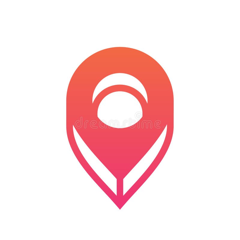 Location Pin Logo Vector, Map Pointer Icon, Gps Navigation Symbol ...