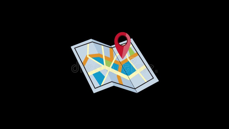 Location Icon Loop Animation Video Transparent Background with Alpha ...