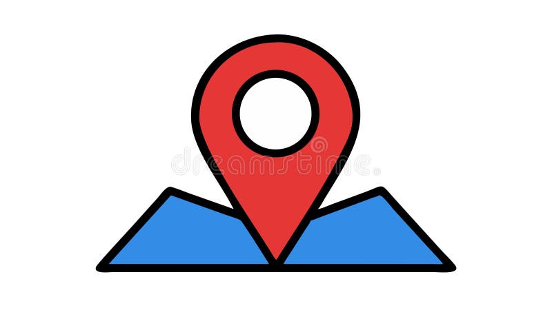 Location Pin on Map Icon, Representing Precise Geographic Point, Vector ...