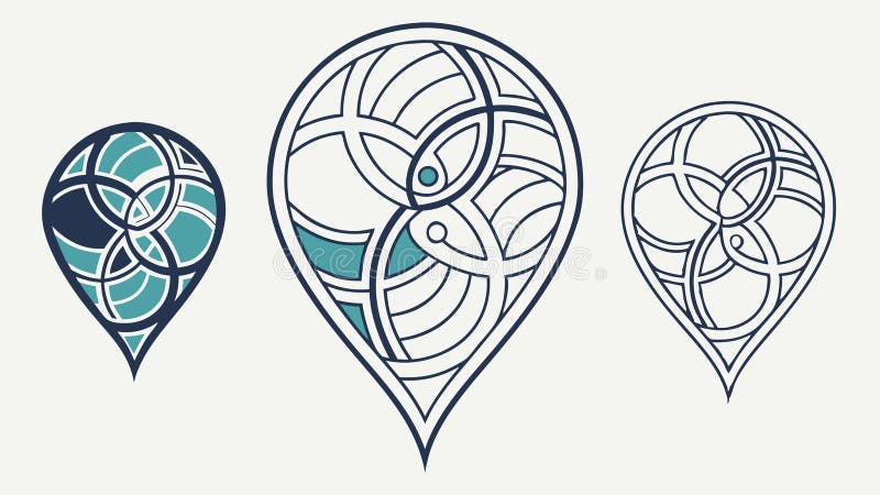 Location Pin Map Markers Abstract, Vector Design Generative AI Stock ...