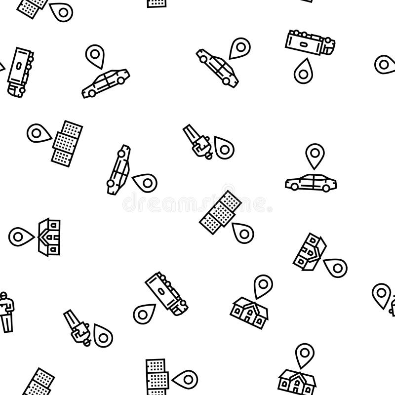 Location Pin Map Point Seamless Pattern Vector Stock Vector ...