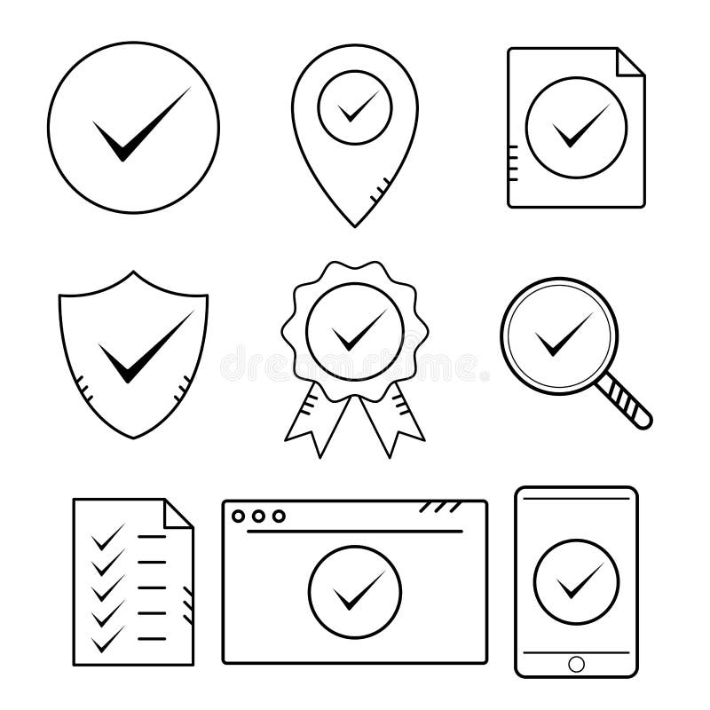 Location Pin Map, Quality Certified, Shield, Check List Test Document ...