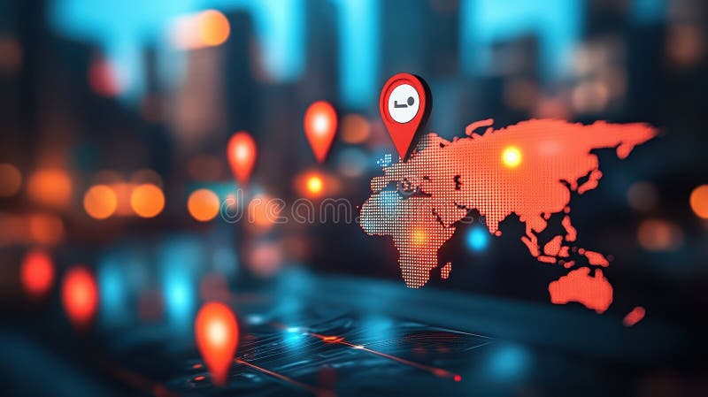 Precise Location Pin on Map, Navigating To Your Travel Destination with ...