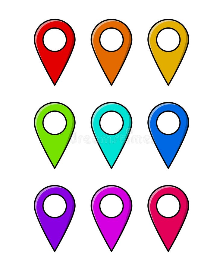 Location Pin for Map Vector Design Isolated on White Stock Vector ...