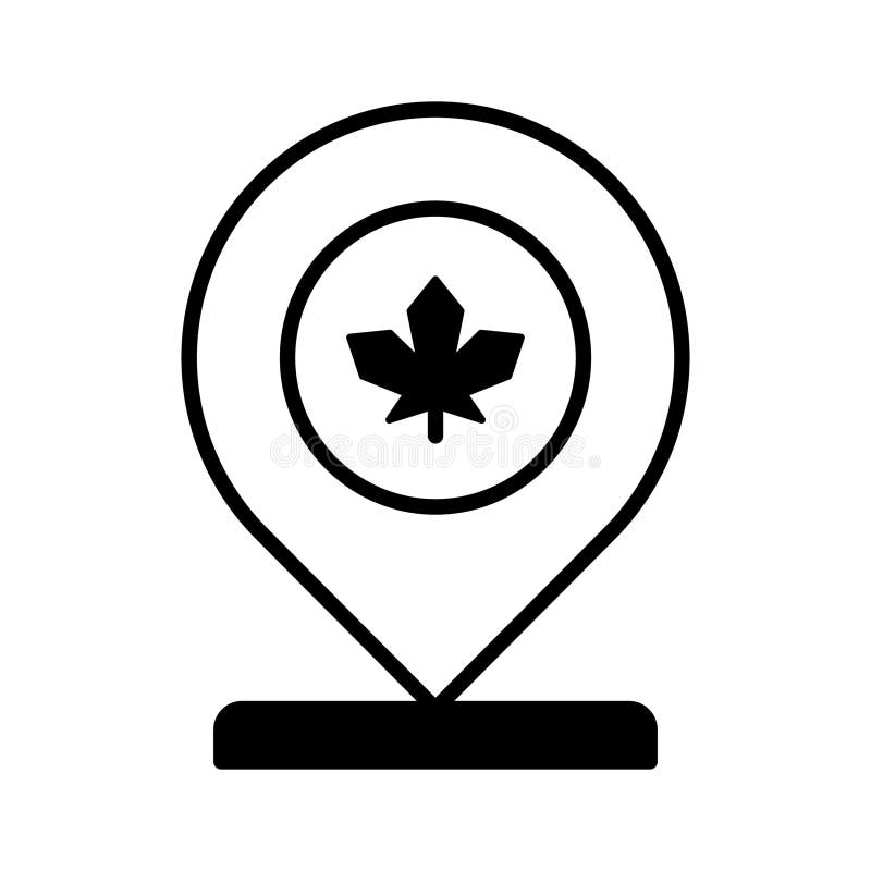 Location Pin with Maple Leaf, Icon of Canadian Location in Modern Style ...