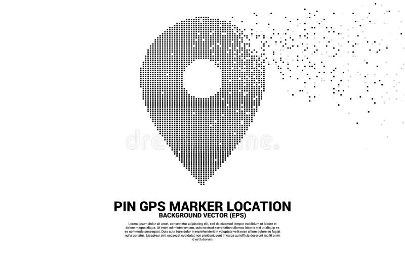 Location Pin Marker Signage Pixel Style. Stock Illustration ...