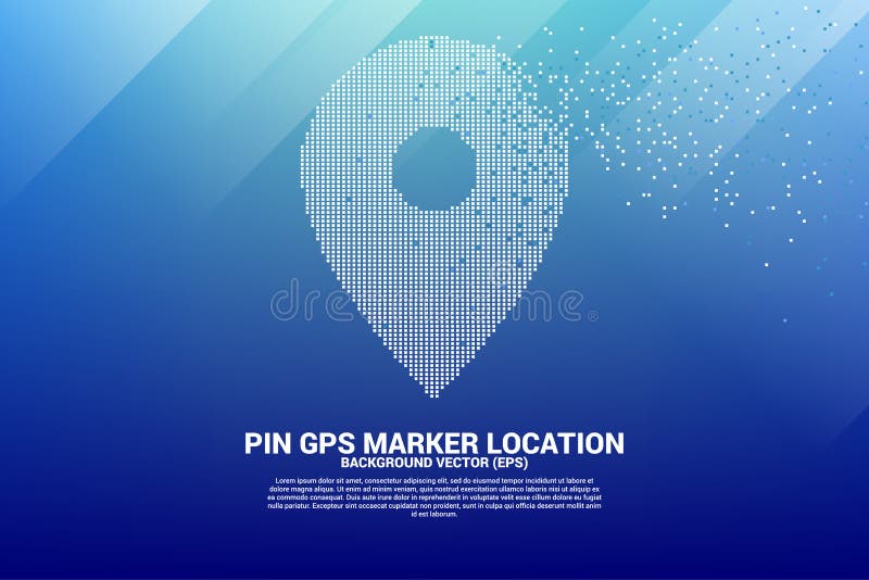 Location Pin Marker Signage Pixel Style. Stock Illustration ...