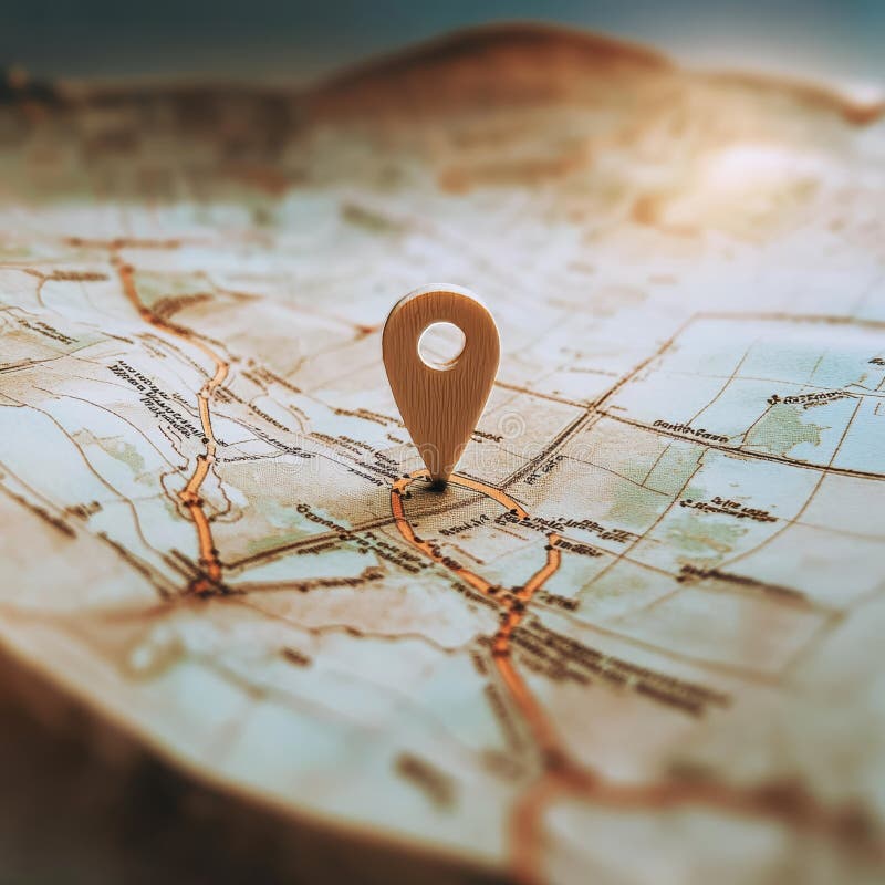 Location Pin Marking a Spot on a Map, Symbolizing the Start of a ...
