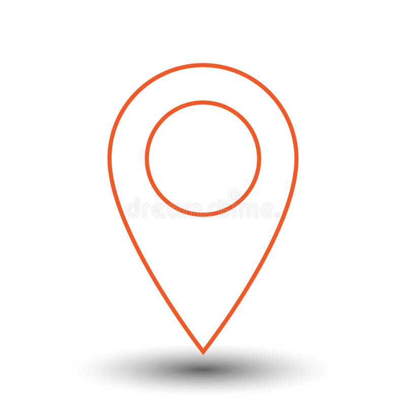 Map Pins Sign Location Icon Stock Vector - Illustration of line, modern ...