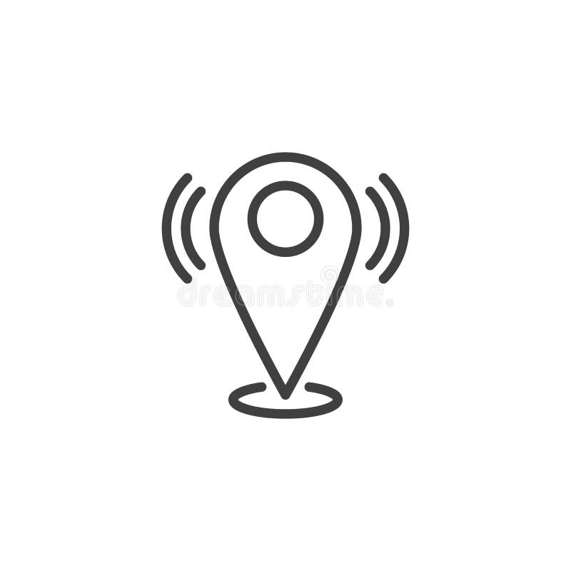 Location Notification Icon Stylish Flat Design Stock Vector ...