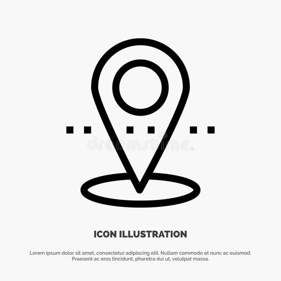 Location, Pin, Point Line Icon Vector Stock Vector - Illustration of ...