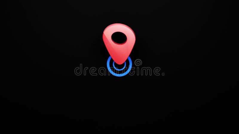 Location Pin Pointer on Map Animated Cartoon on Green Screen Background ...