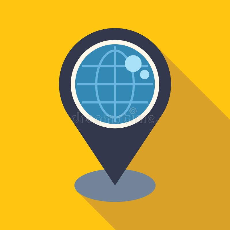 Location Pin Pointing Global World Position Stock Illustration ...