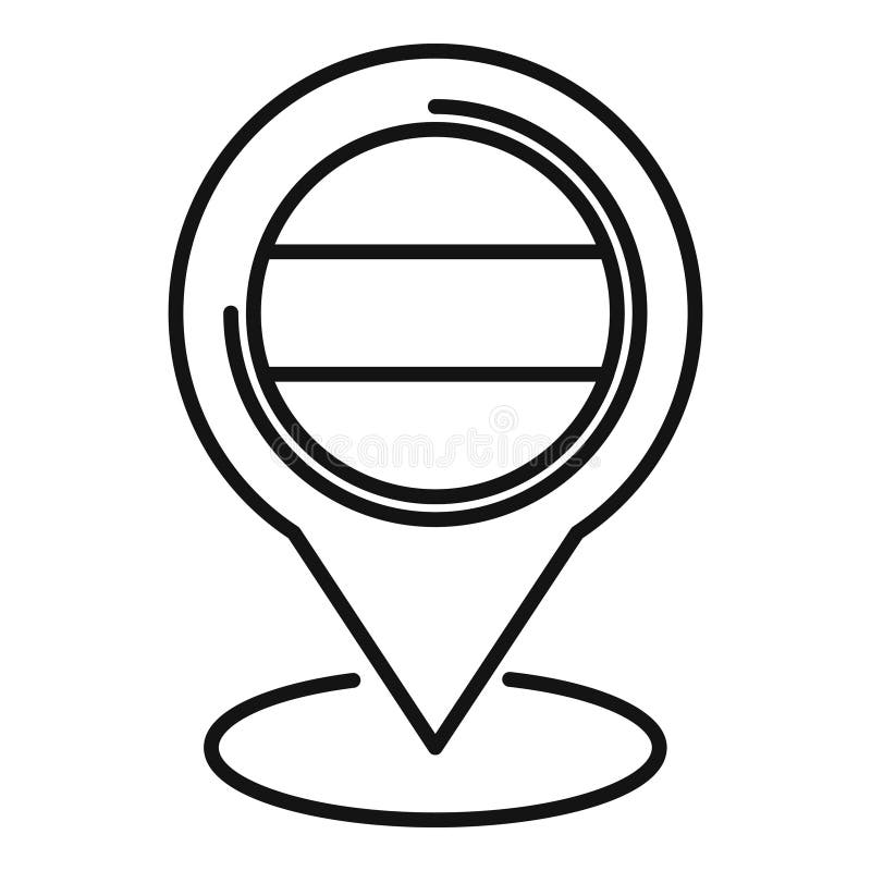 Location Pin Pointing Place with Empty Lines for Text Stock Vector ...