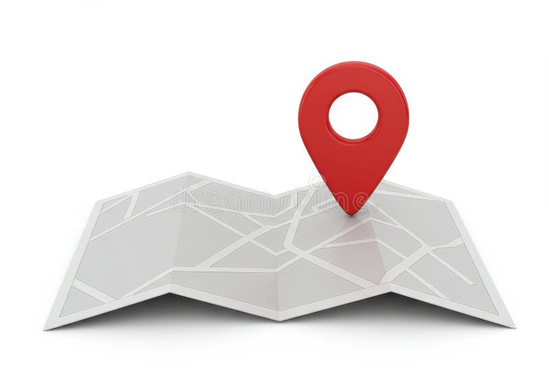 Location Pin Pointing a Place on a Map for Navigation Concept Stock ...