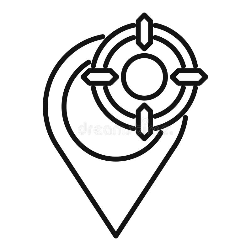 Location Pin Pointing Target Location Icon Showing Exact Position Stock ...