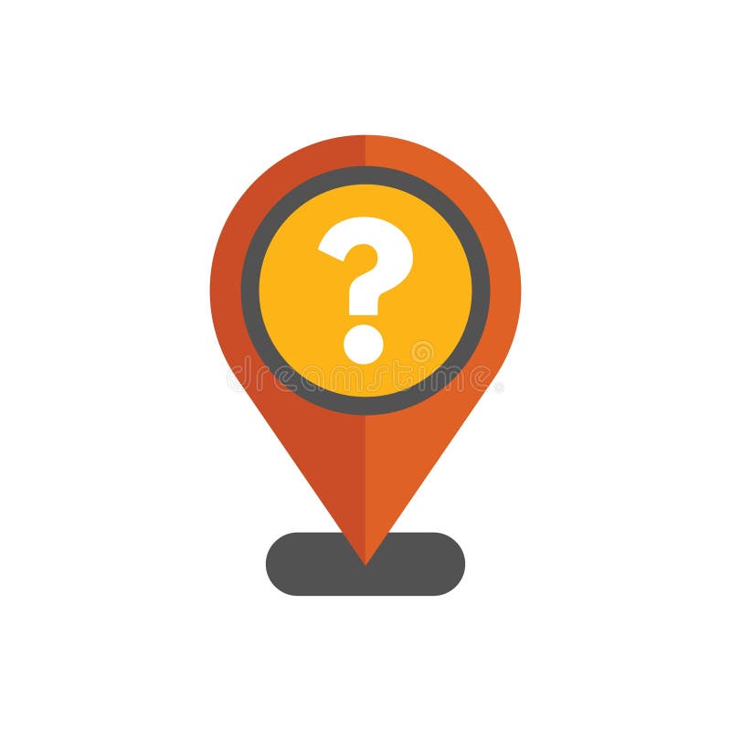 Location Pin is Pointing at an Unknown Destination Stock Illustration ...