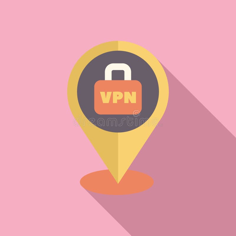 Location Pin Pointing Vpn Lock Symbolising Secure Connection Stock ...