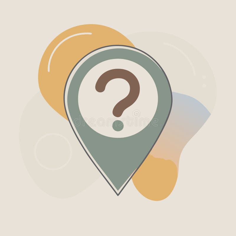 A Location Pin with a Question Mark at Its Center Stock Photo ...