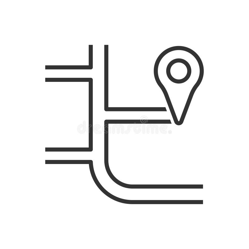 Road Icon - Location Map Pin - Icon Stock Illustration - Illustration ...
