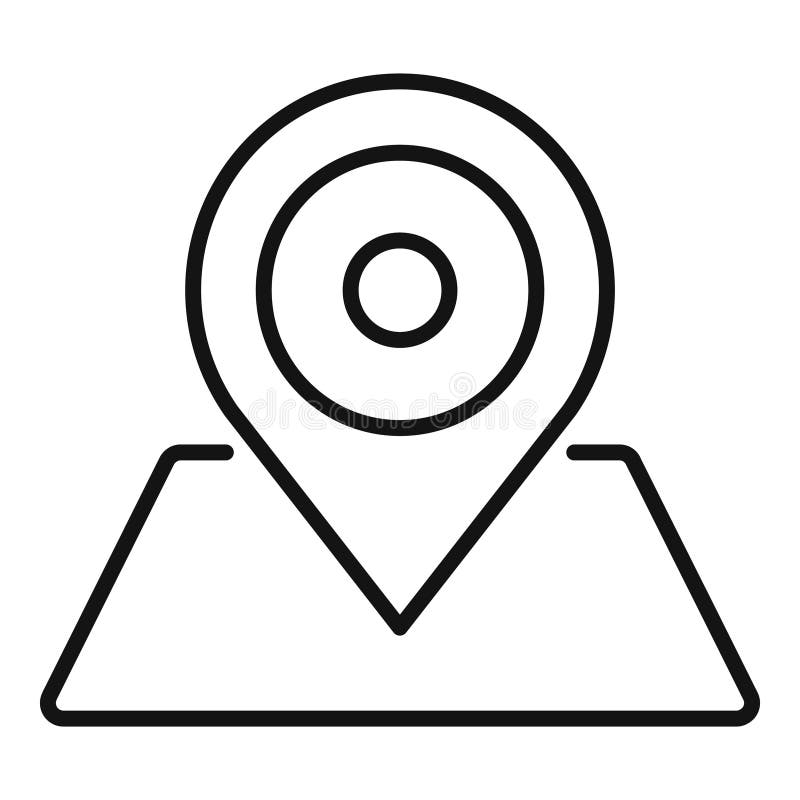 Location Pin Showing Current Position on Map Icon Stock Illustration ...