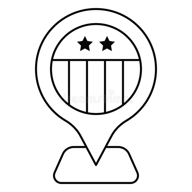 Location Pin, United State Independence Day Related Icon Stock Vector ...