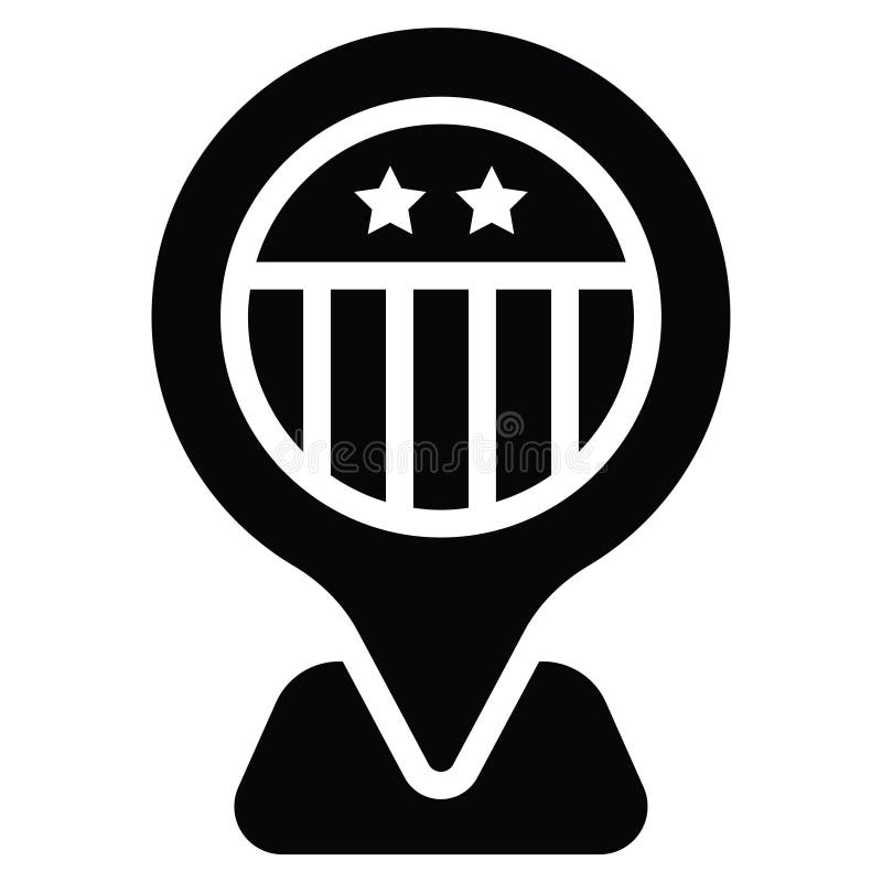 Location Pin, United State Independence Day Related Icon Stock Vector ...
