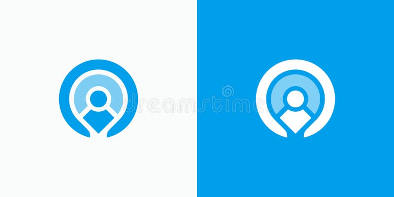 Location Pin Vector Logo Design with People Inside Stock Vector ...