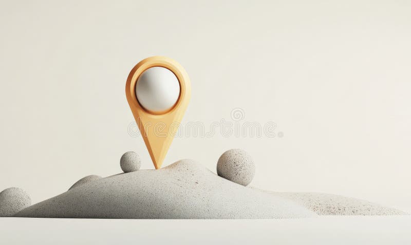 Location Pin on White Background Stock Illustration - Illustration of ...