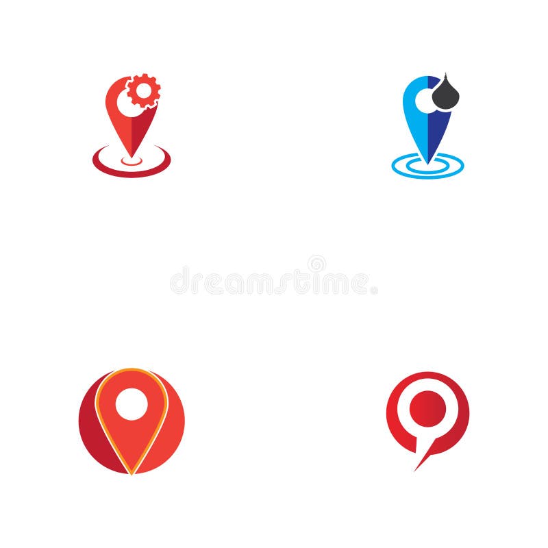 Location point Logo design stock vector. Illustration of place - 158202568