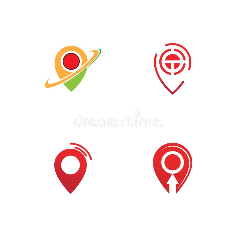 Location Point Logo Vector Template Stock Vector - Illustration of ...