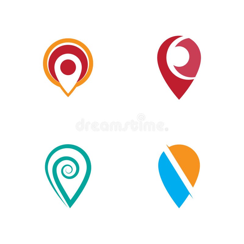 Location Point Logo Vector Template Stock Illustration - Illustration of graphic, place: 361848596