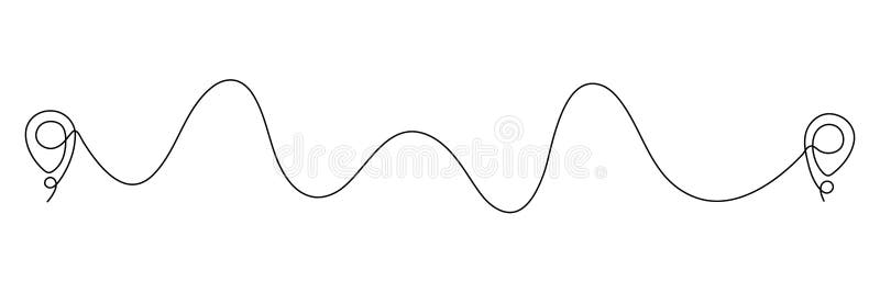 Continuous Line Road Map Stock Illustrations – 120 Continuous Line Road ...