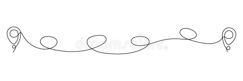 Location Pointer Continuous One Line Drawing Stock Illustration ...
