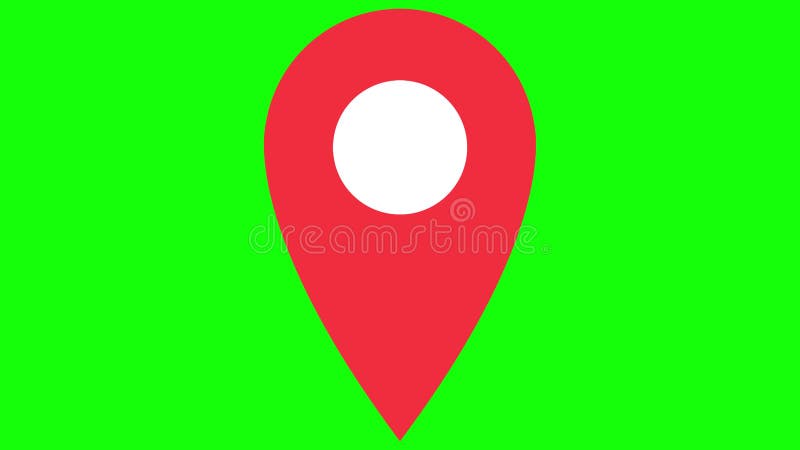 Location Pointer Icon. 4K Animation of the Pin Showing the GPS Location ...