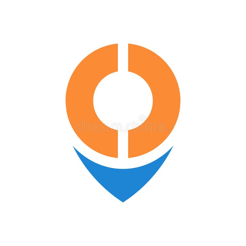 Location Pointer Icon, Map Pin Logo Design, Abstract Geo Tag Symbol ...