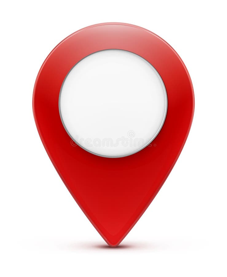 Glossy Red Map Location Pointer Stock Vector - Illustration of gadget ...