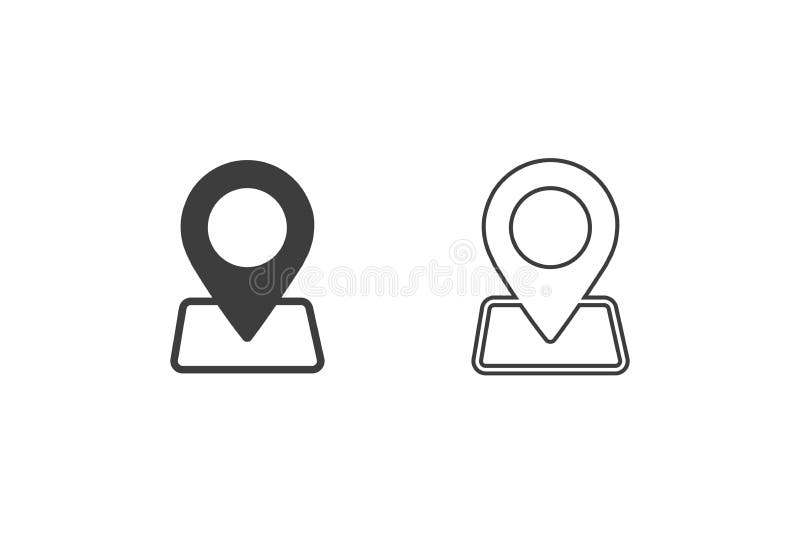 Location Pointer Icons Flat Design or Location Pointer Icons. 2 Style ...