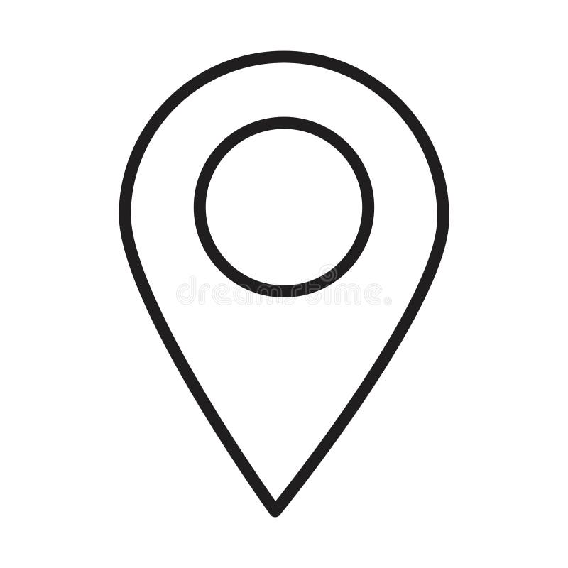 Location pointer line icon stock vector. Illustration of pointer ...