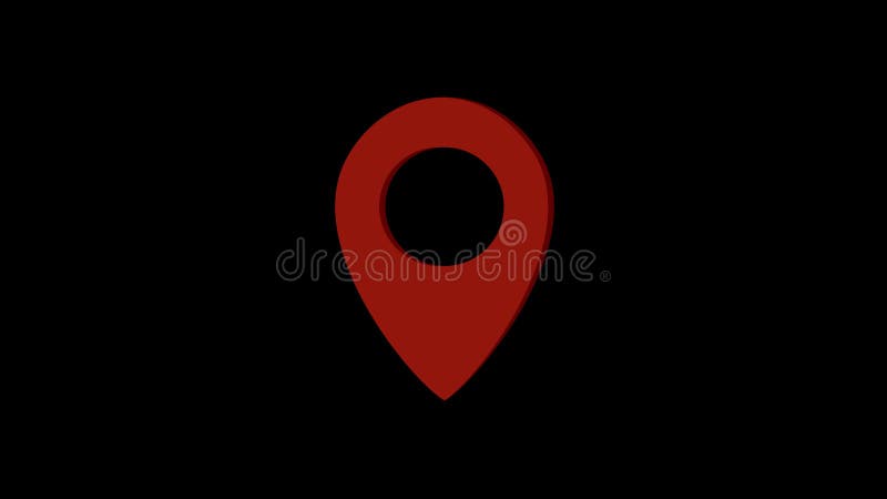Location Pointer on the Map. Animated Pin Pointer. Point of Interest ...