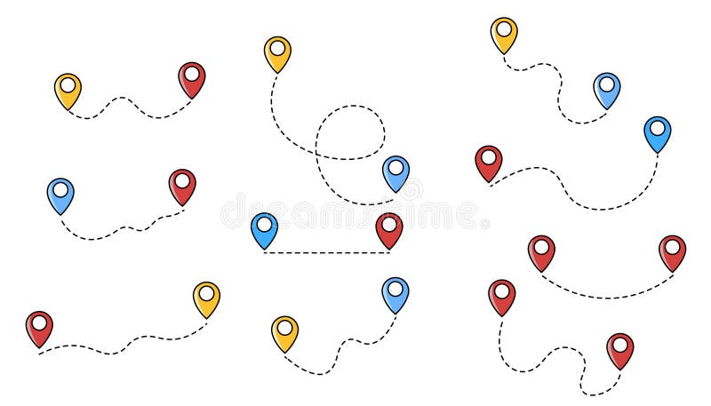 Location pointers path stock illustration. Illustration of background ...
