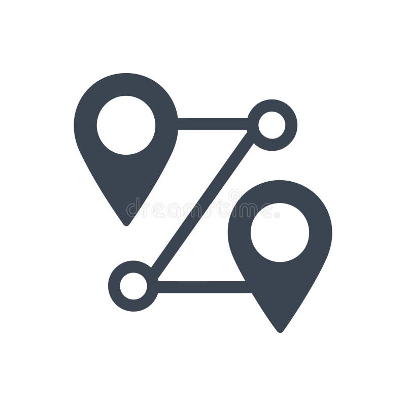 Location Points Icon stock vector. Illustration of route - 361528868