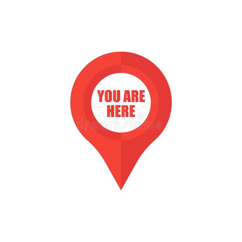 Location Rad Pointer in Flat, Color Icon Stock Illustration ...
