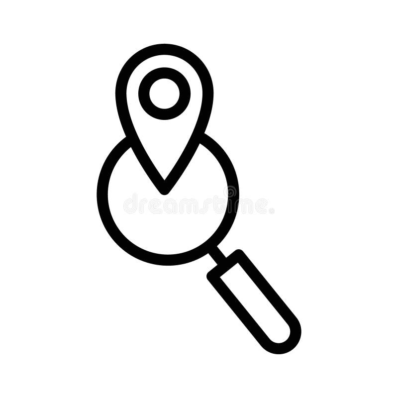 Location Search Icon Design in Filled and Outlined Style Stock Vector ...